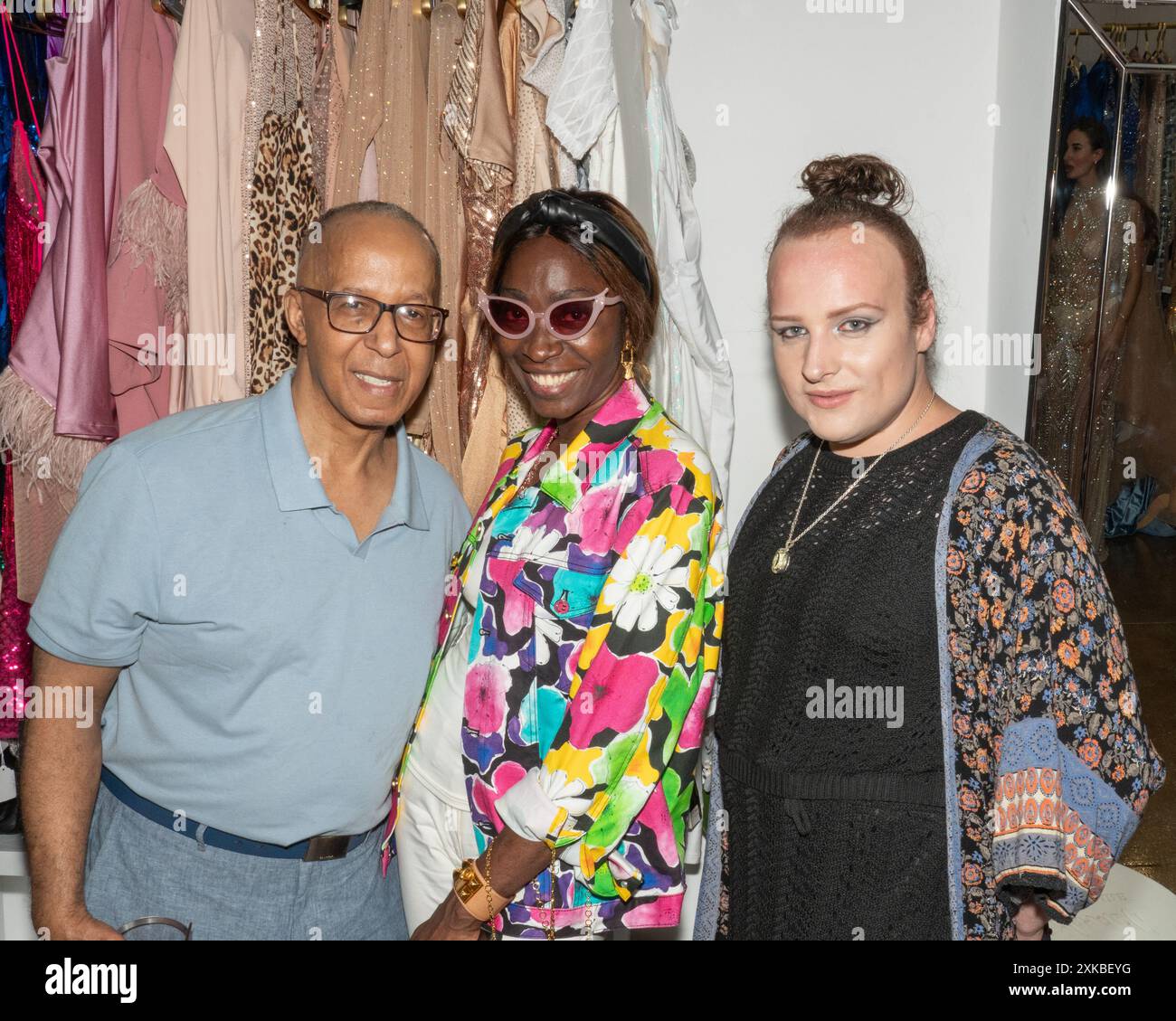 Guest, Tinu and Chris Avery Bennet attends the DMC Boutique Grand ...