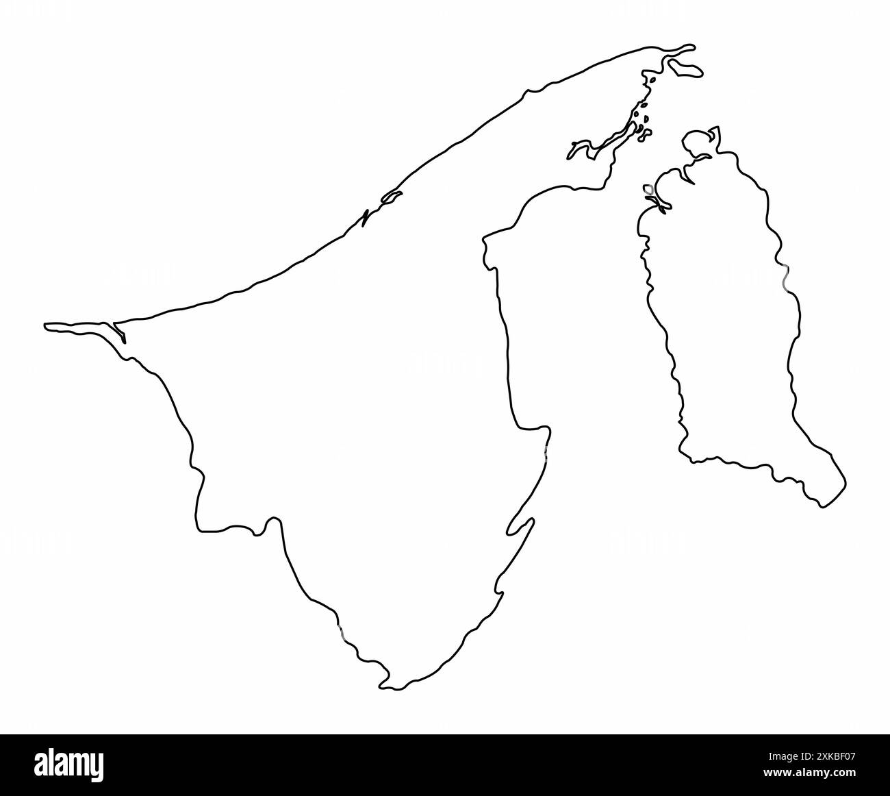Map brunei vector vectors Black and White Stock Photos & Images - Alamy