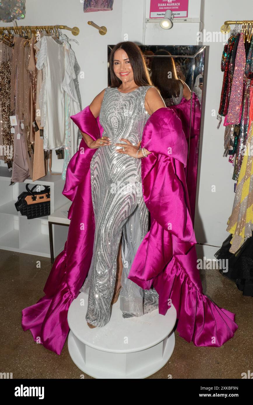 Luiza Diaz attends the DMC Boutique Grand Opening of Diana Mahrach ...