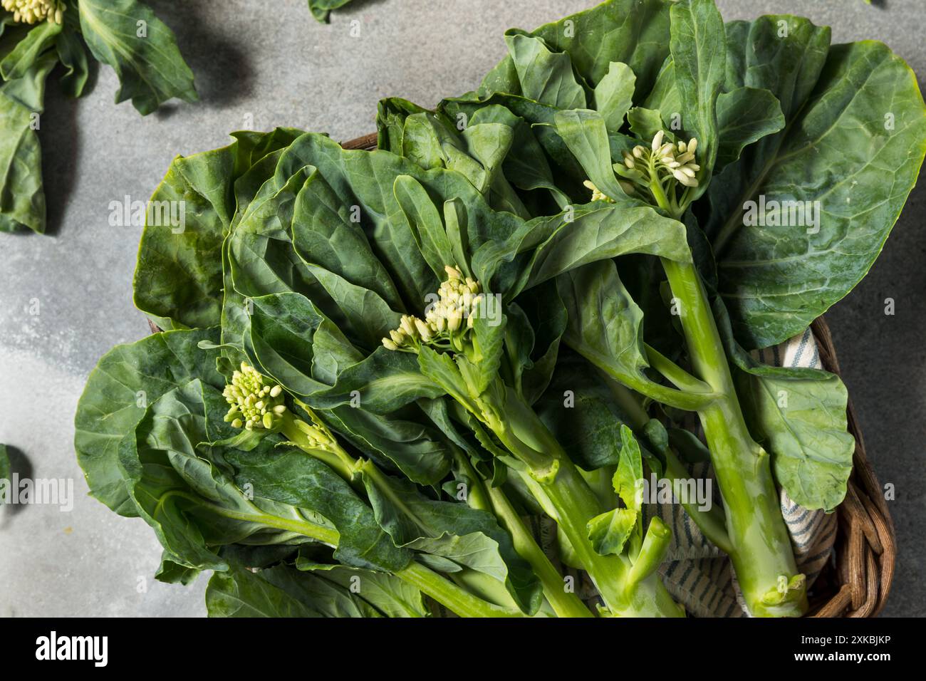 Raw Green Organic Asian Chinese Broccoli Ready to Cook Stock Photo - Alamy