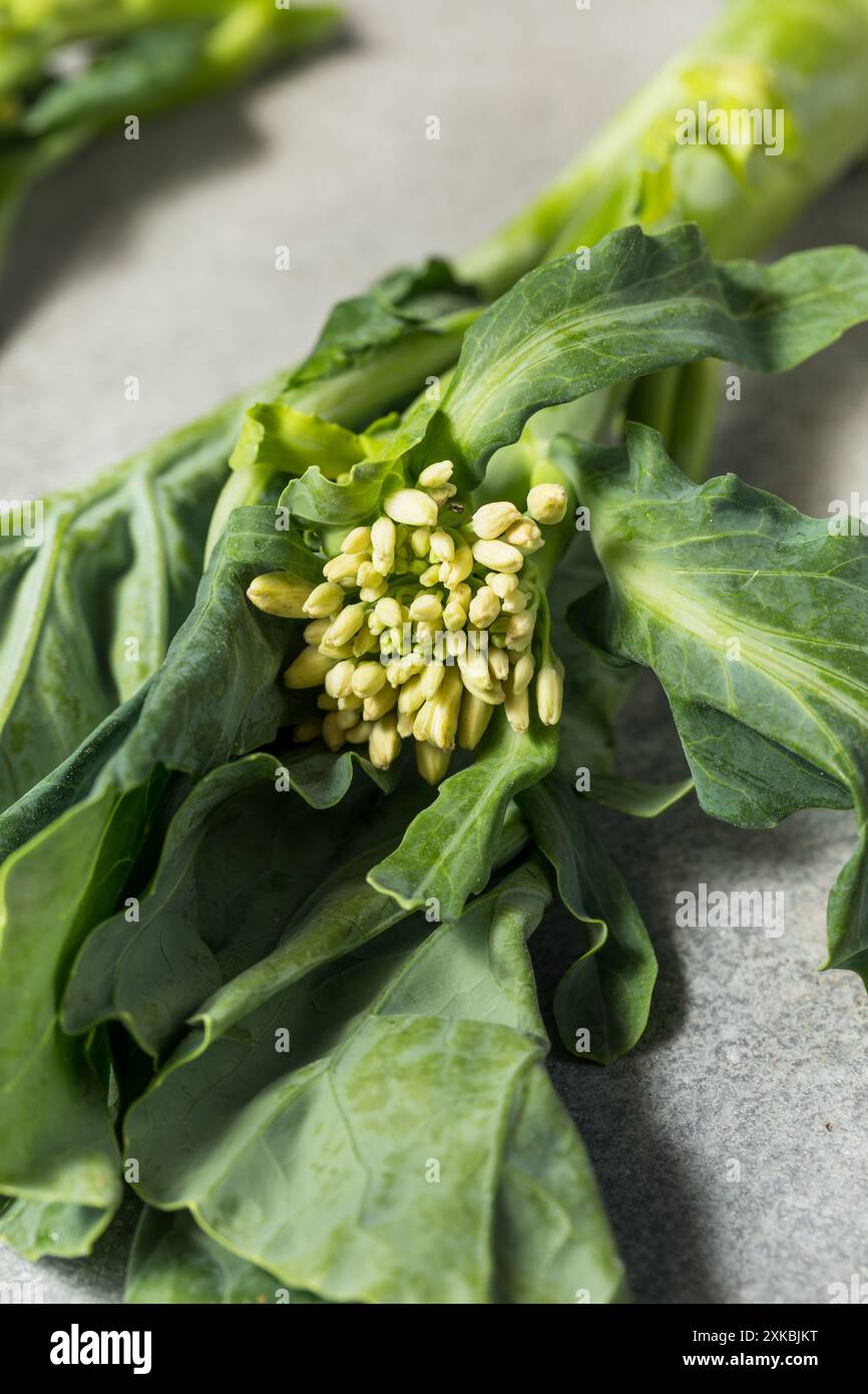 Raw Green Organic Asian Chinese Broccoli Ready to Cook Stock Photo - Alamy