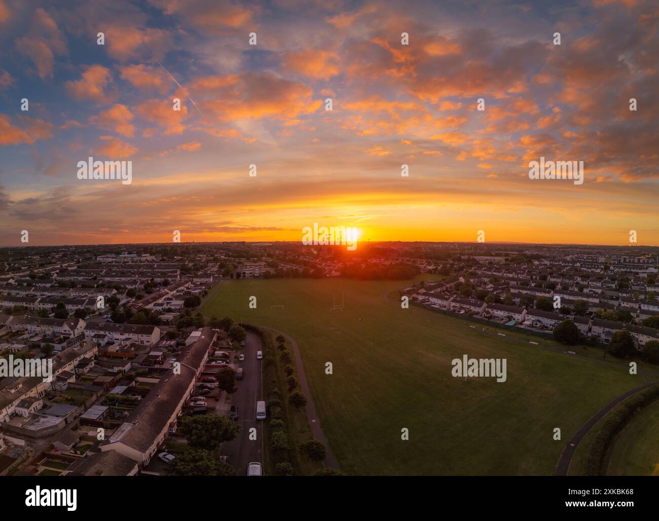 Sunset sky over Donaghmede Park Stock Photo - Alamy
