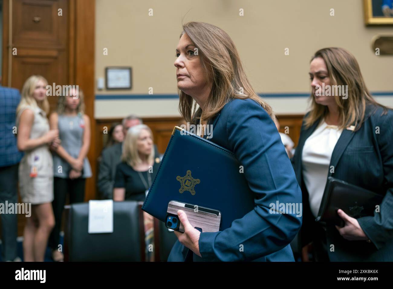 U.S. Secret Service Director Kimberly Cheatle arrives to testify before ...