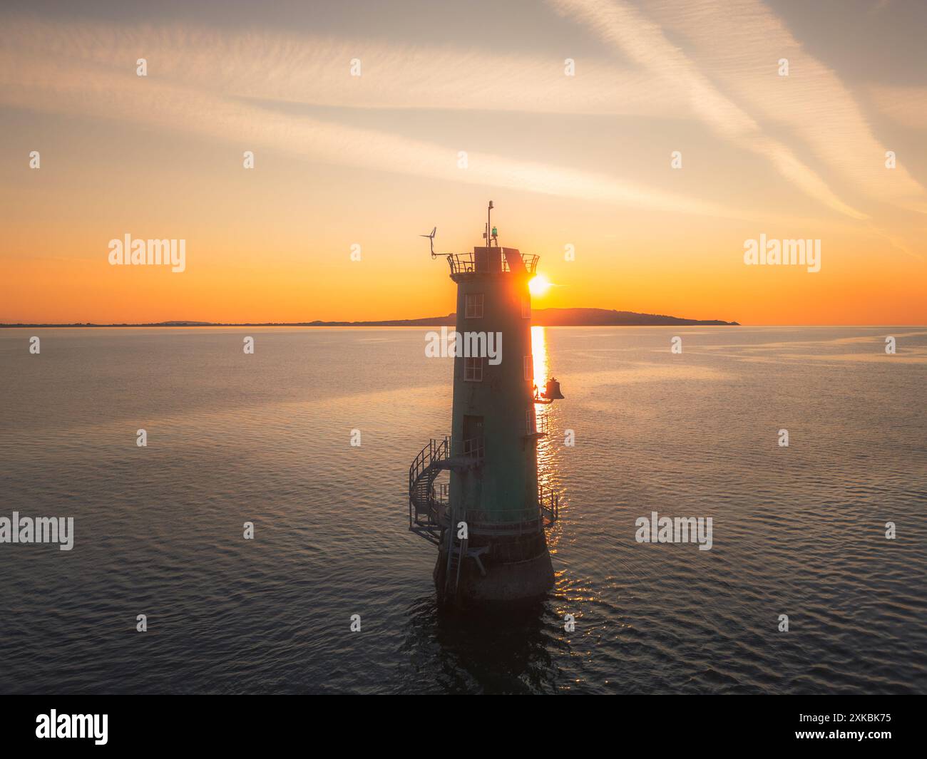 Sunrise at North Bull Lighthouse Stock Photo - Alamy
