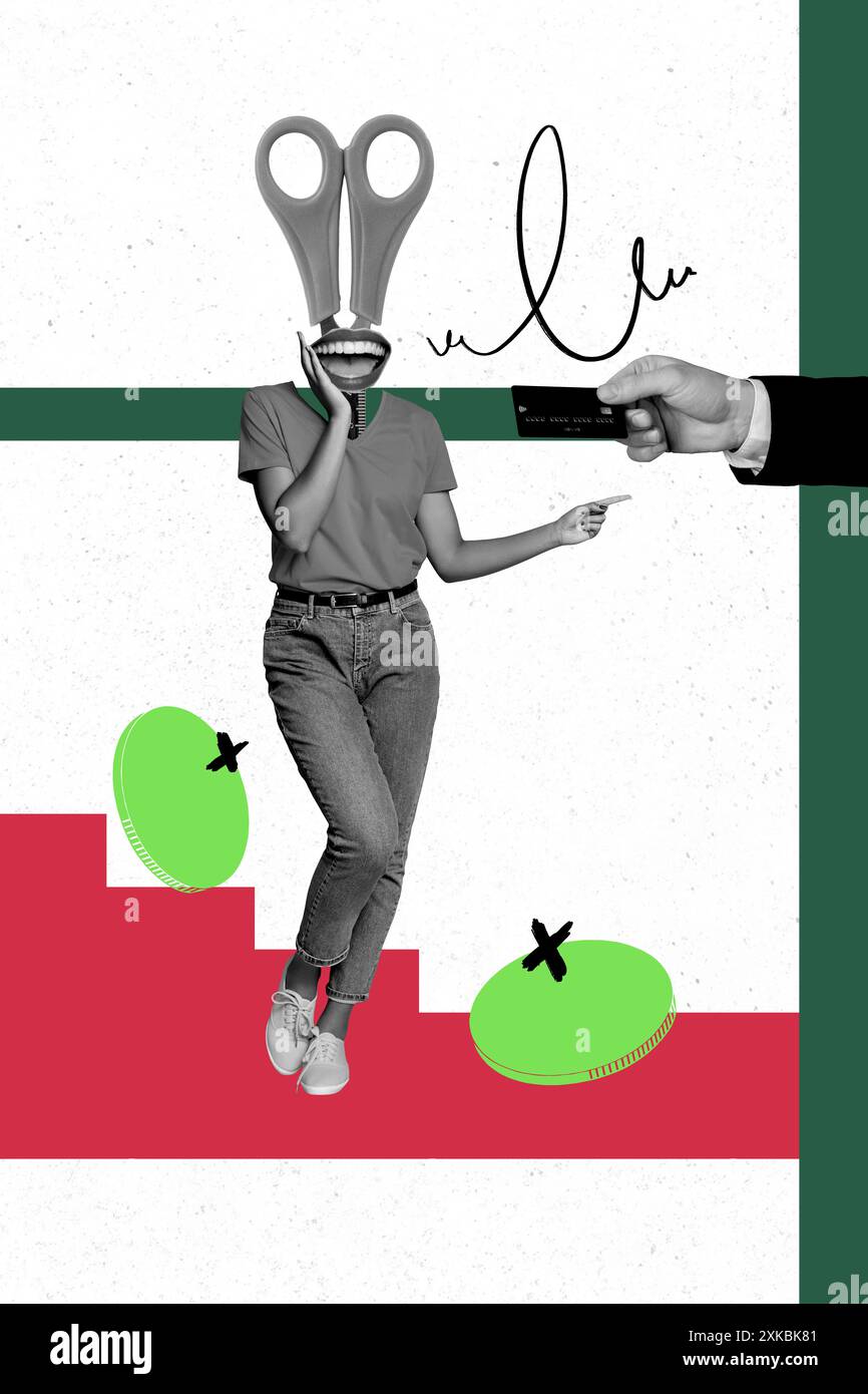 Composite trend artwork 3D sketch image photo collage of young lady ...