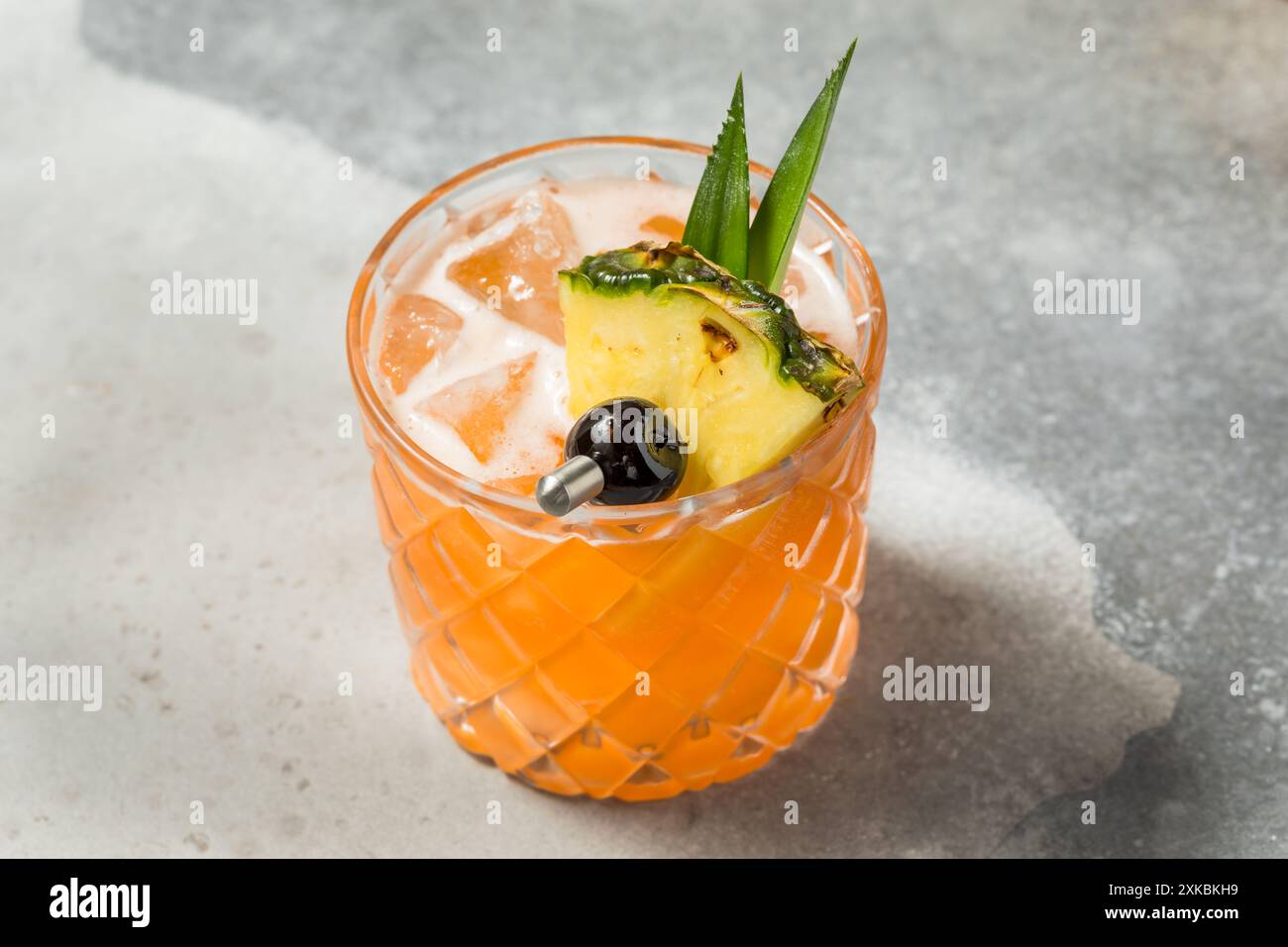 Boozy Refreshing Jungle Bird Tiki Cocktail with Rum and Pineapple Stock ...