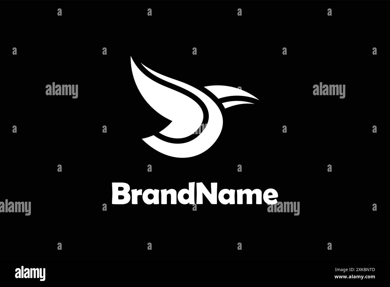 Bird D Logo Design Template. Creative Bird Logotype concept icon ...