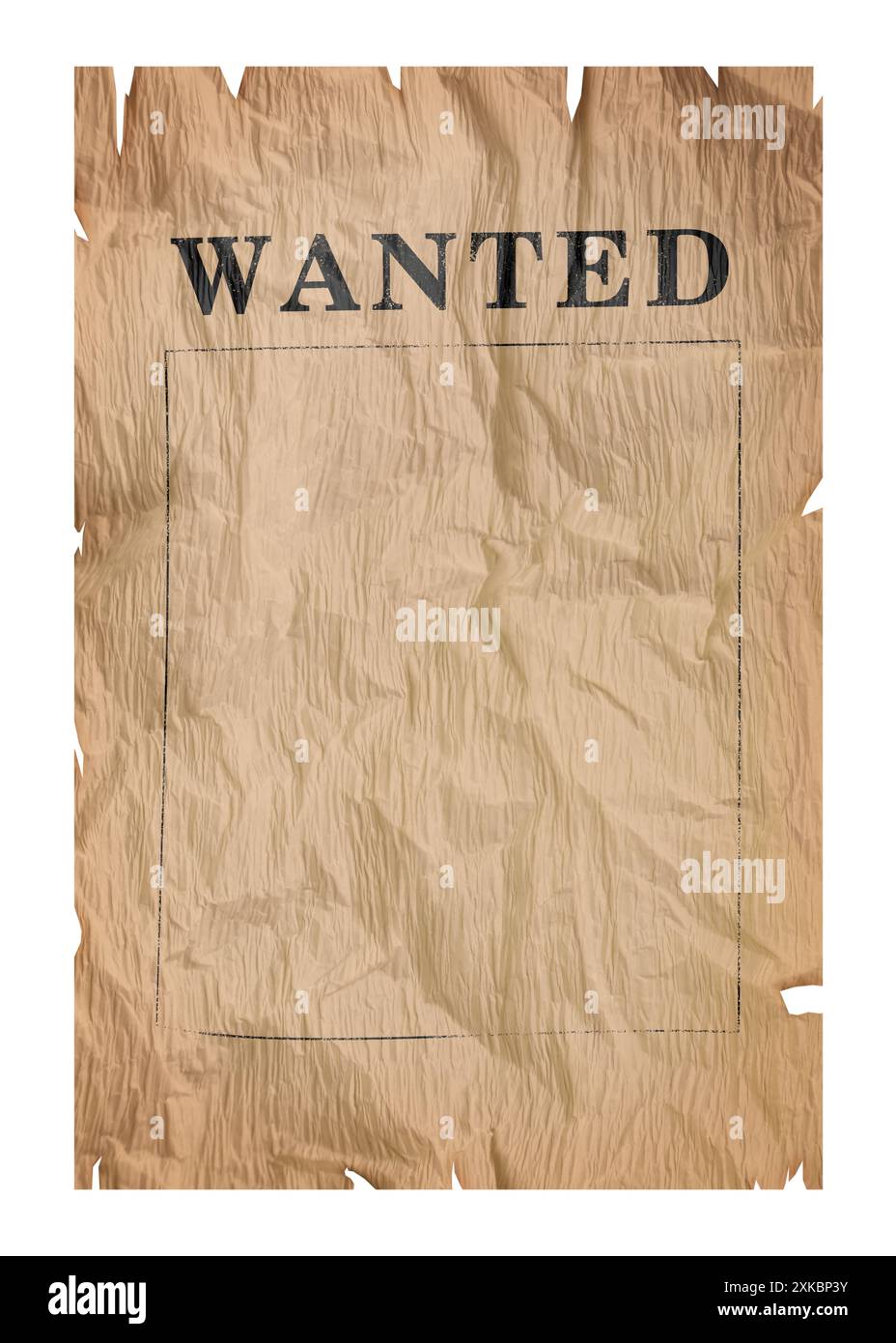 Poster Wanted isolated on white. Space for design Stock Photo - Alamy