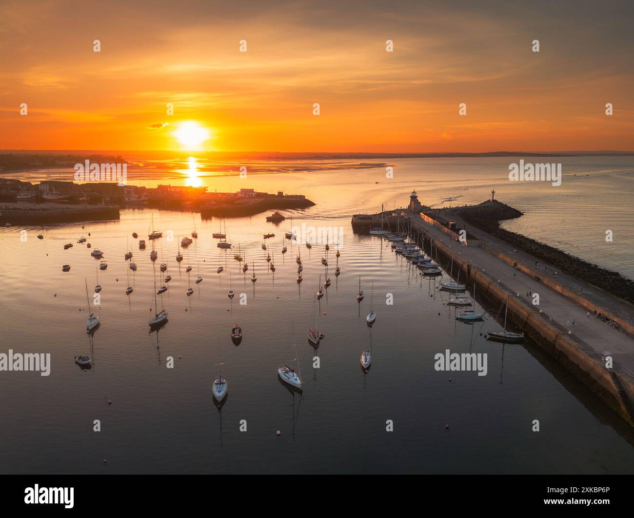 Aerial view of Howth Harbour during a fine sunset Stock Photo - Alamy