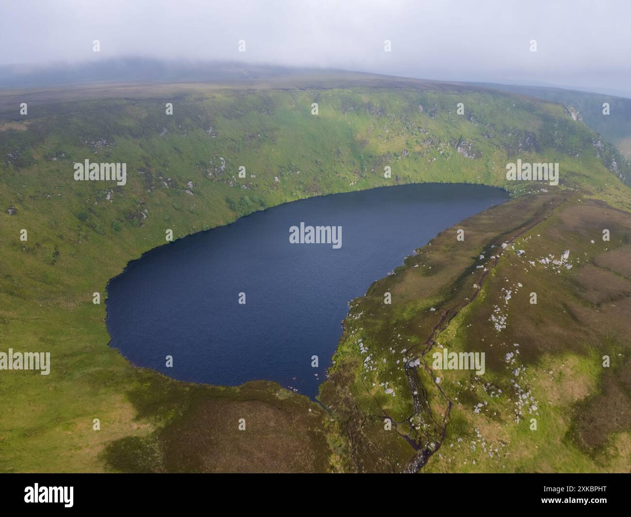 Aerial view of Lough Bray Stock Photo - Alamy