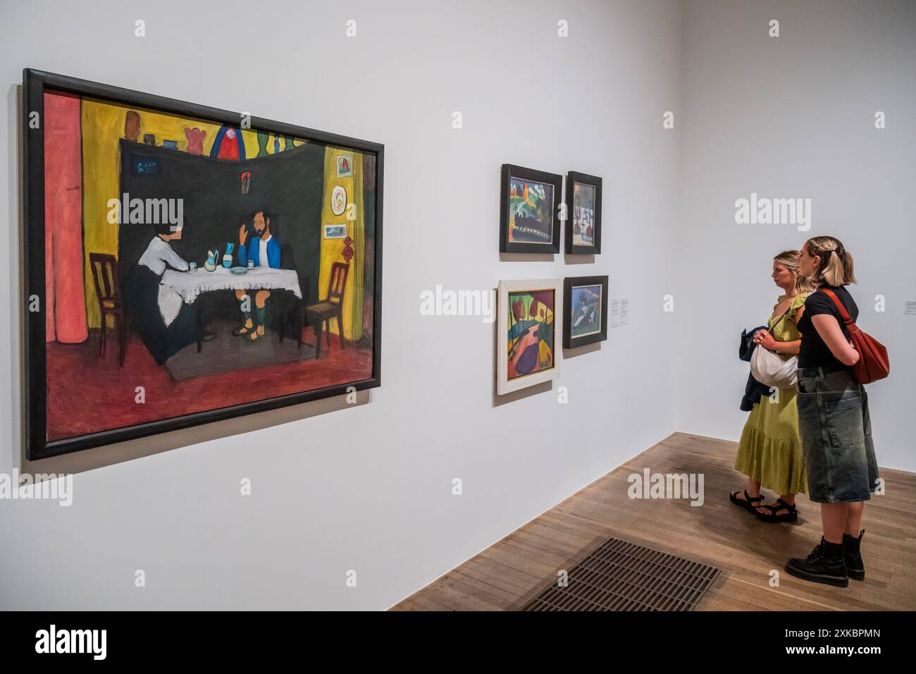 Gabriele Munter, Kandinsky and Emma Bossi at the Table, 1912 ...