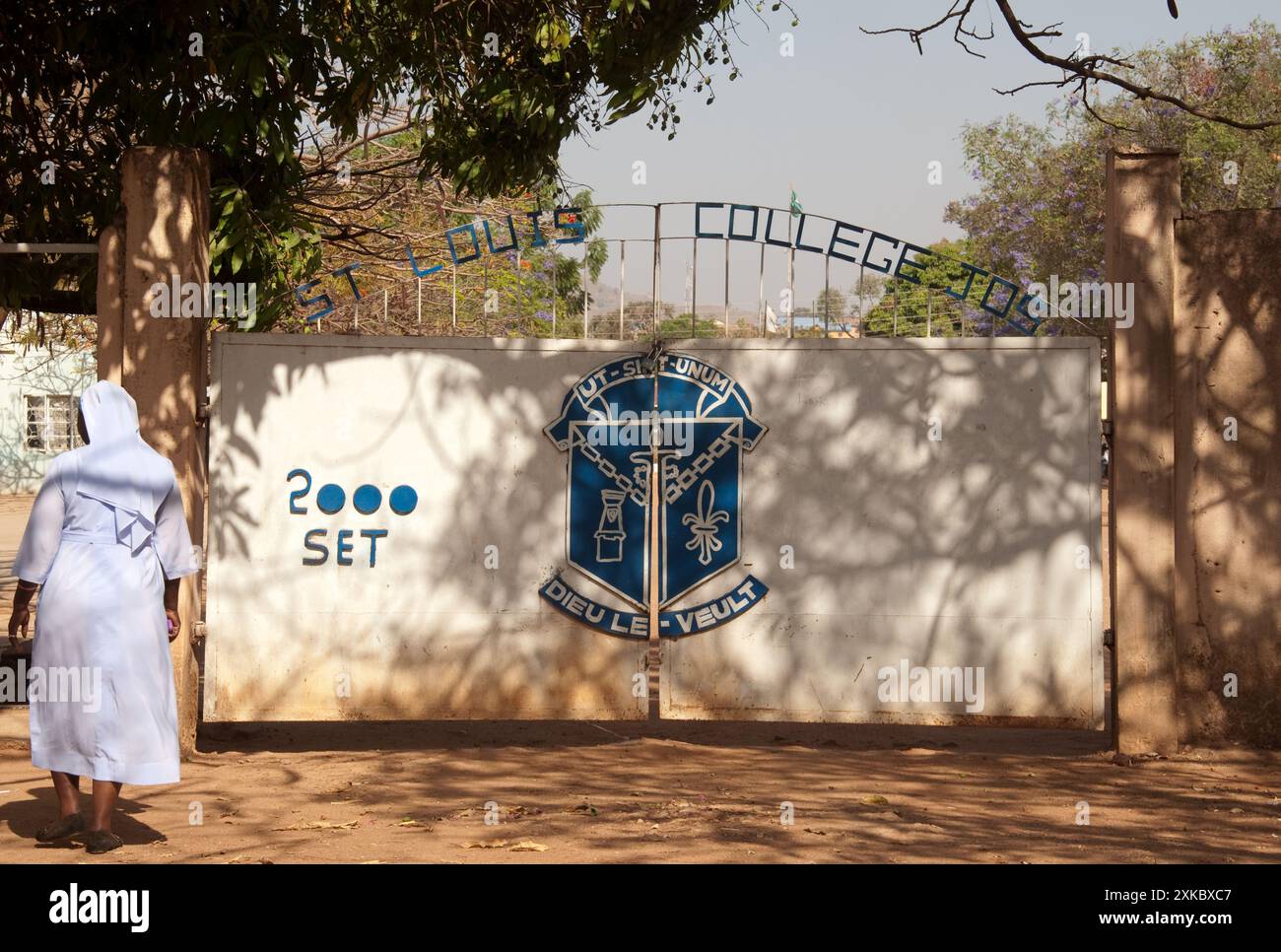 School gate, St Louis College (Secondary School for Girls), Jos ...