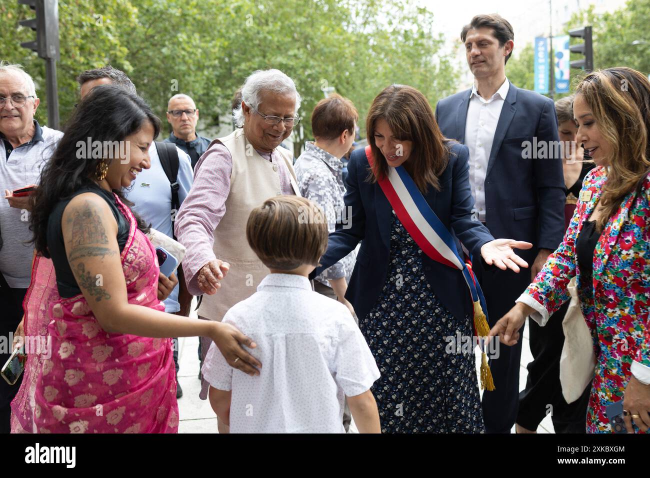 Paris, France. 22nd July, 2024. Nobel peace laureate Muhammad Yunus ...