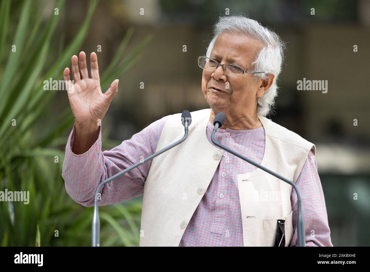 Paris, France. 22nd July, 2024. Nobel peace laureate Muhammad Yunus ...
