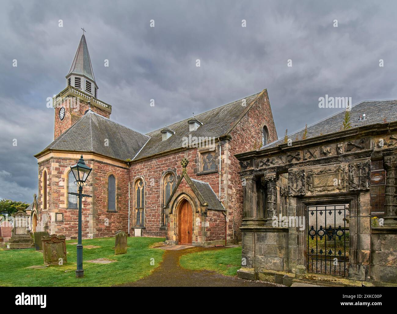 Old High St Stephen's Church Inverness Scotland and medieval mausoleum ...