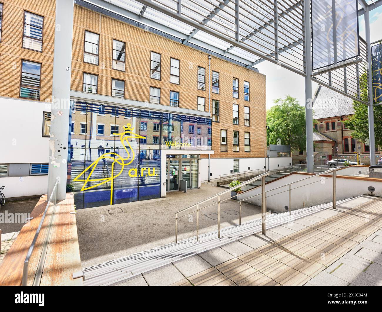 Main entrance to Anglia Ruskin University, Cambridge, England Stock ...