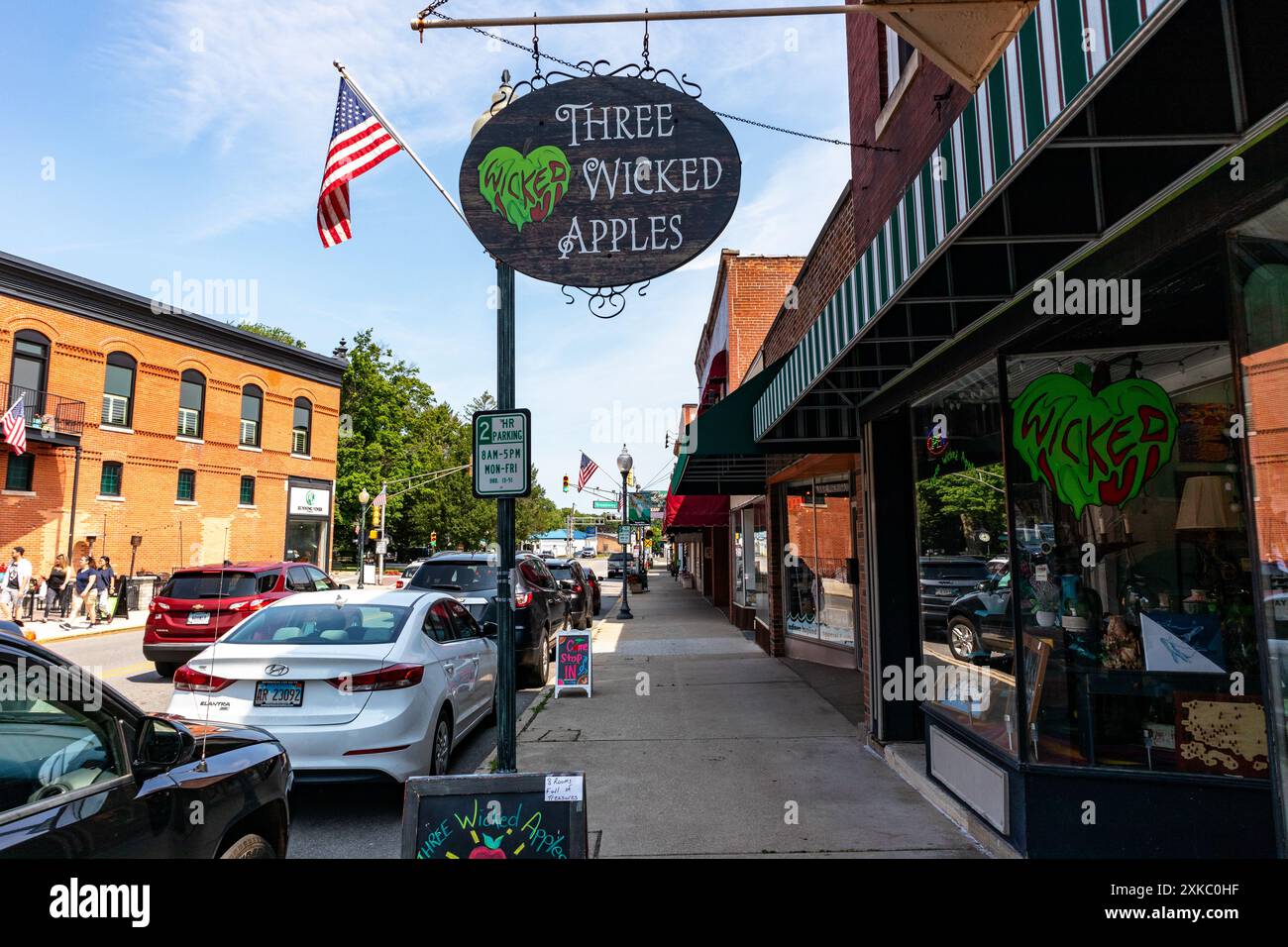 Store and shops in downtown Chesterton Indiana USA Stock Photo - Alamy