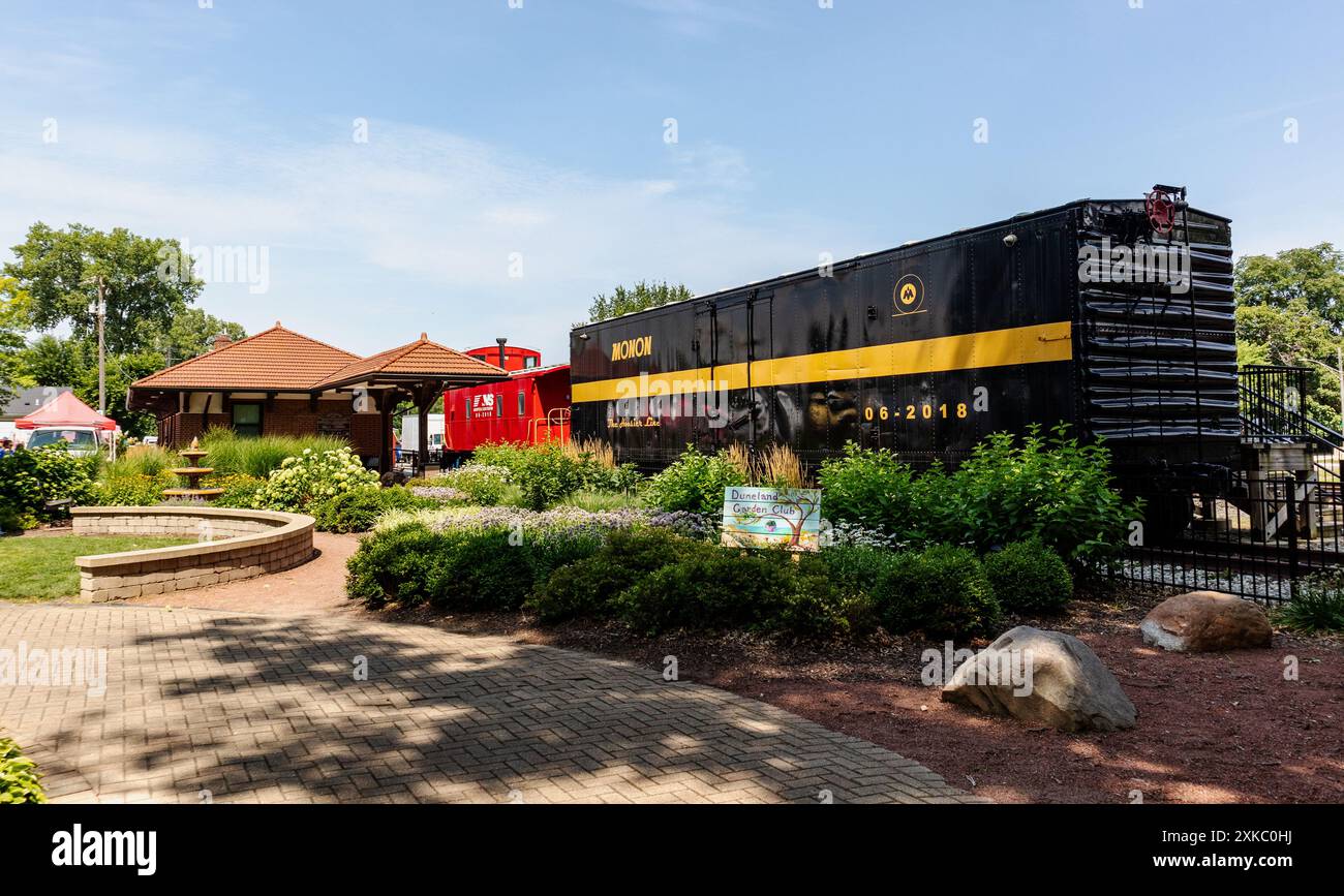 Thomas Centennial Park in downtown Chesterton Indiana USA Stock Photo ...