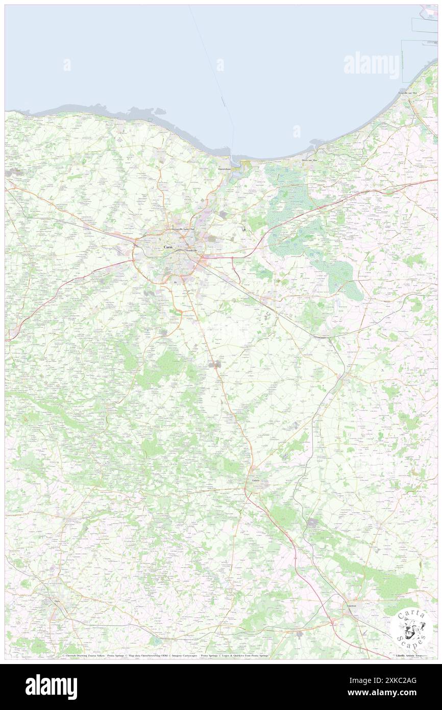 Caen france map Cut Out Stock Images & Pictures - Alamy