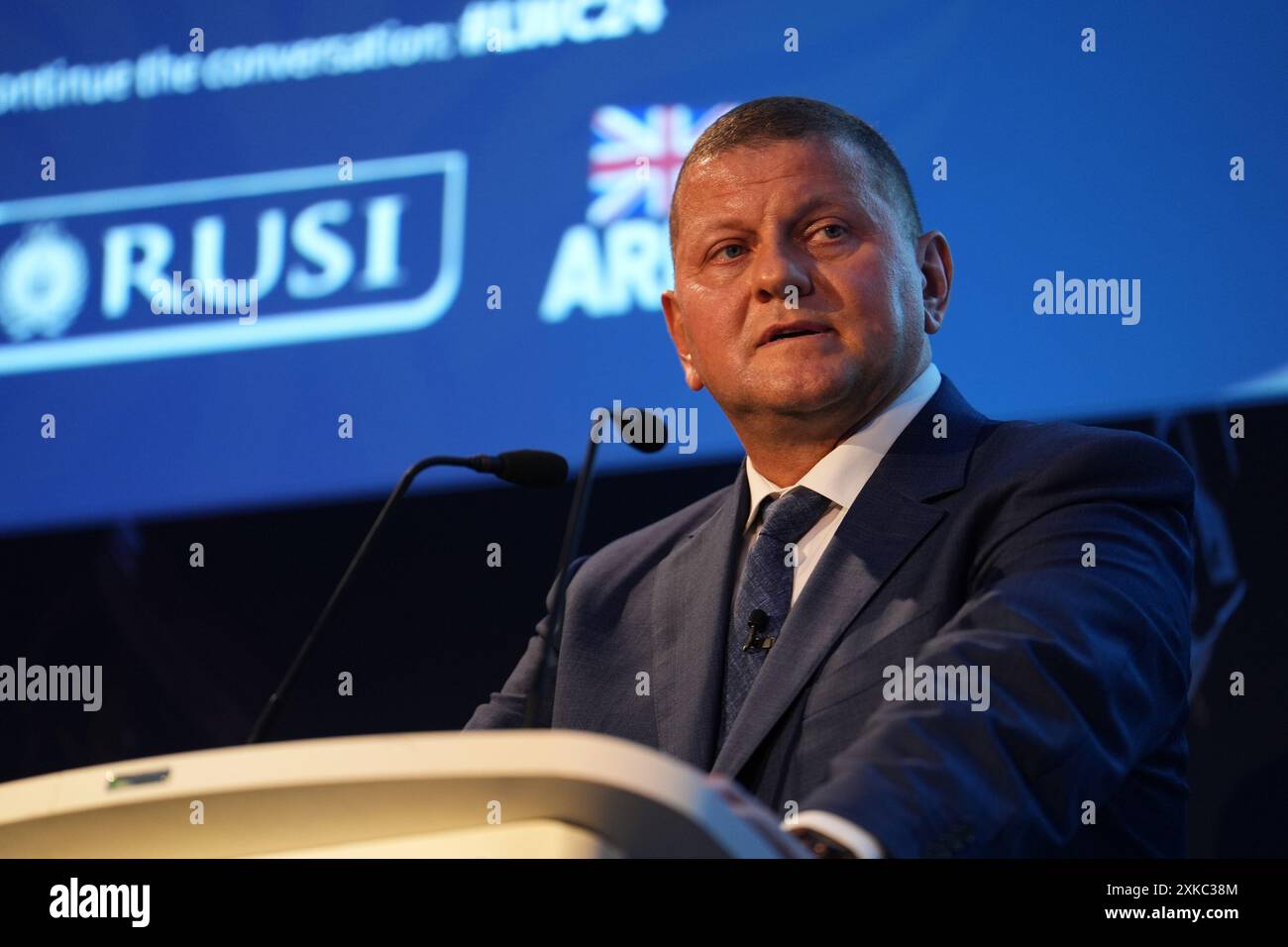 Ukrainian Ambassador to the UK General Valerii Zaluzhnyi, speaking at ...