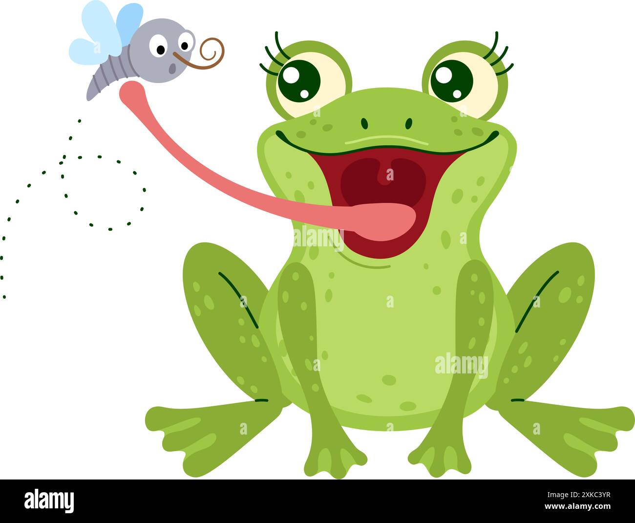 Frog catching prey with tongue hi-res stock photography and images - Alamy
