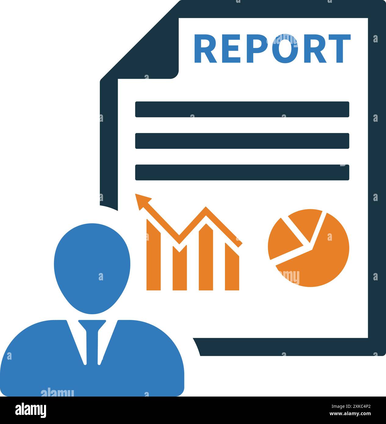 Employee Report icon. Flat style vector EPS use in infographics,web ...