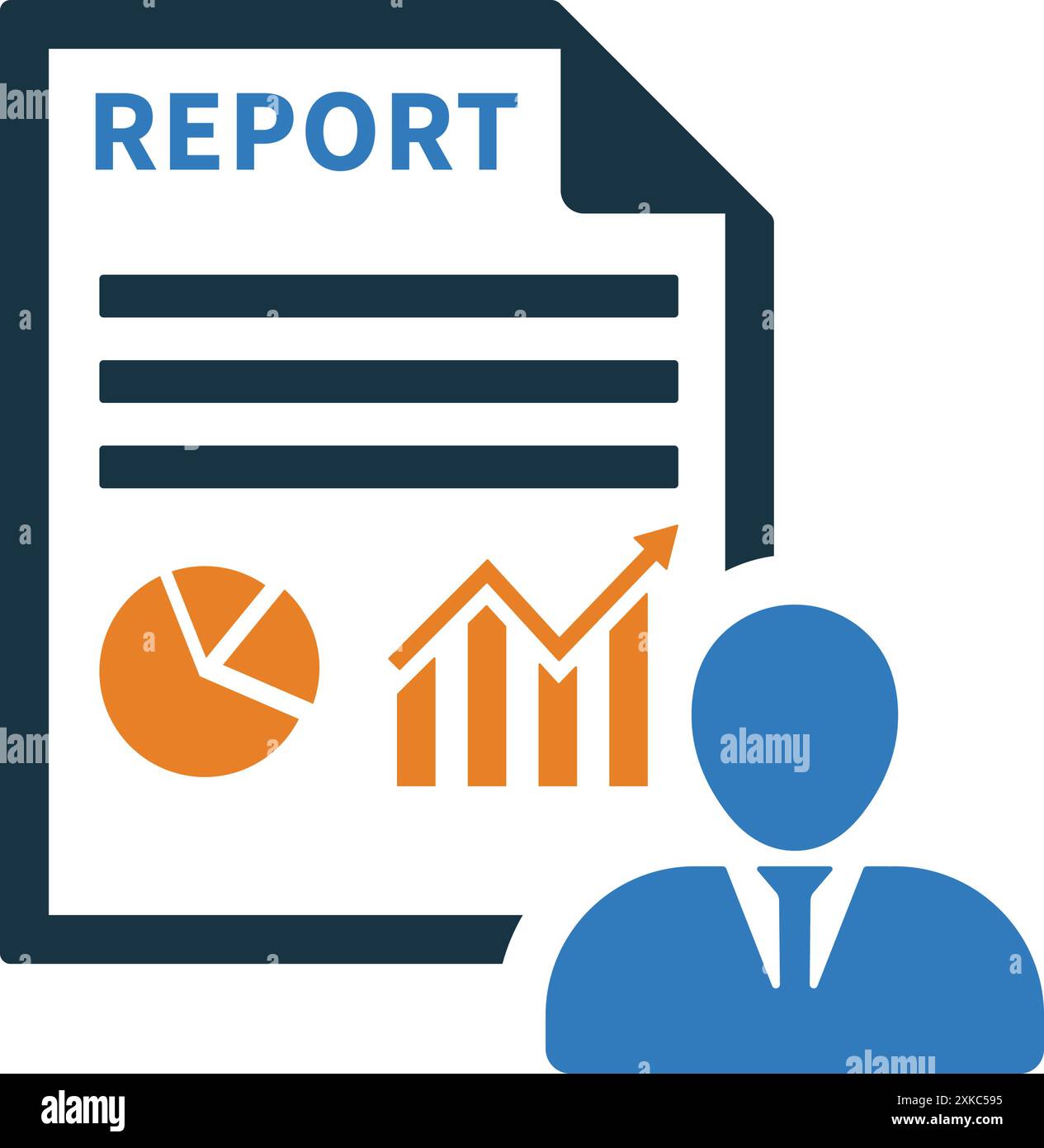 Employee Report icon. Flat style vector EPS use in infographics,web ...