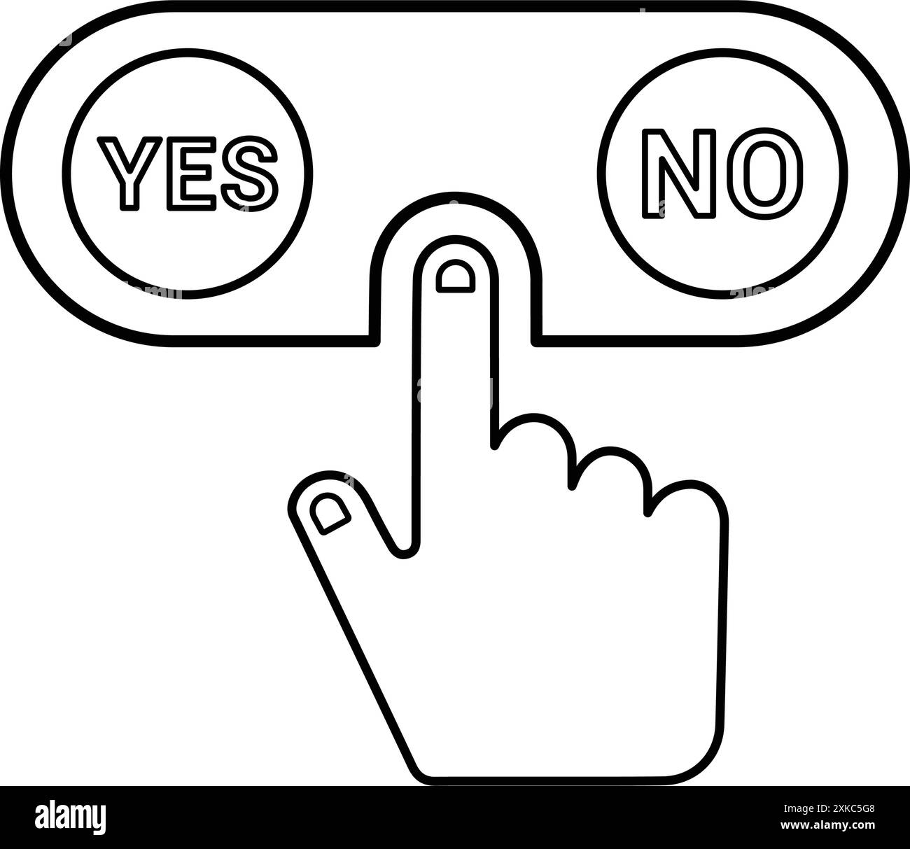 Yes or No Decision icon. Flat style vector EPS use in infographics,web ...