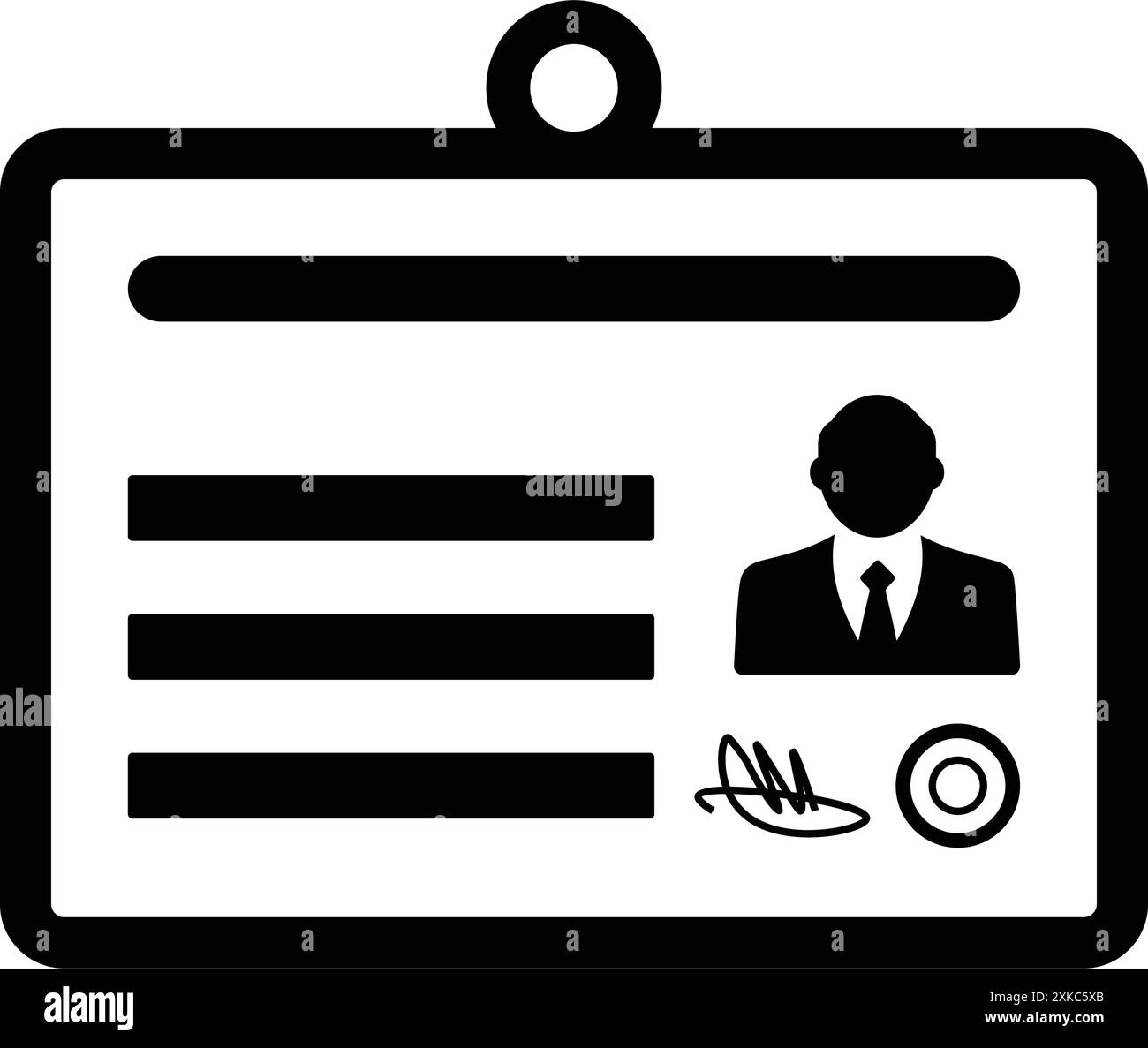 Employee Card icon. Flat style vector EPS use in infographics,web ...