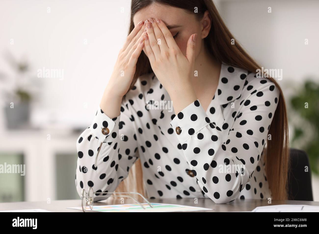 Woman embarrassed face in hands hi-res stock photography and images - Alamy