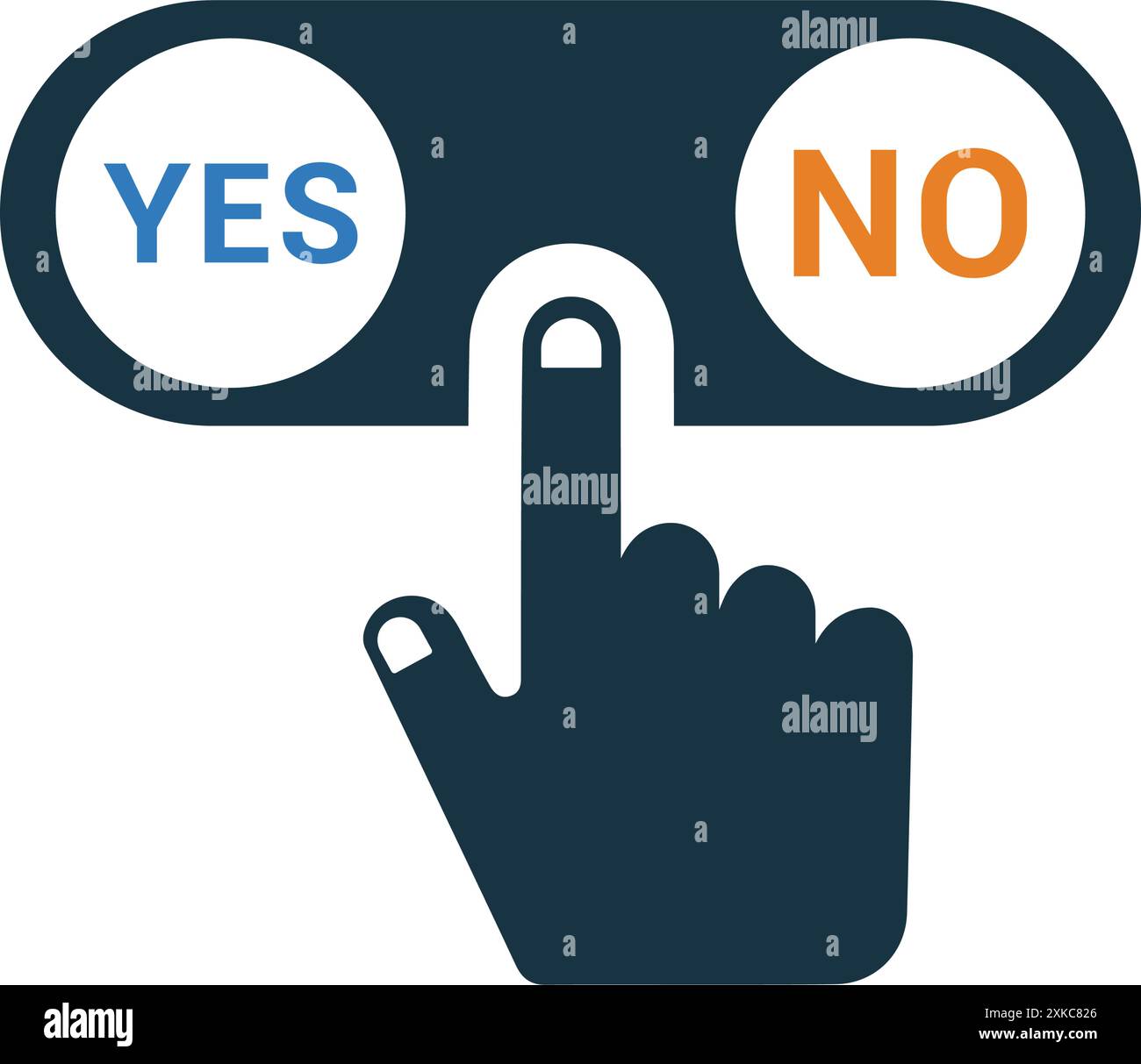 Yes or No Decision icon. Flat style vector EPS use in infographics,web ...