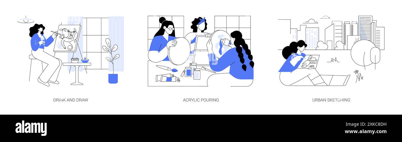 Art workshops isolated cartoon vector illustrations se Stock Vector ...