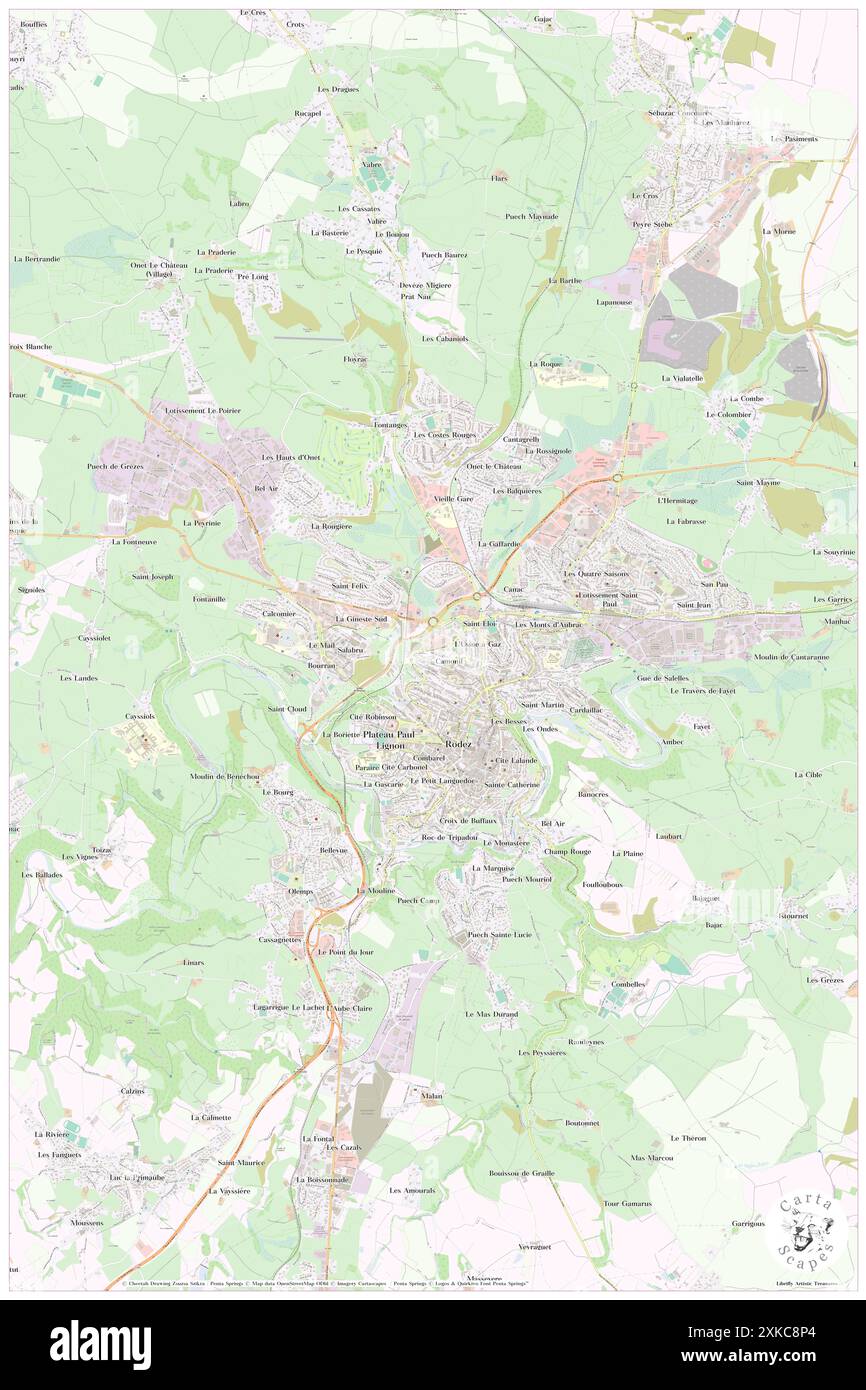 Map rodez france Cut Out Stock Images & Pictures - Alamy