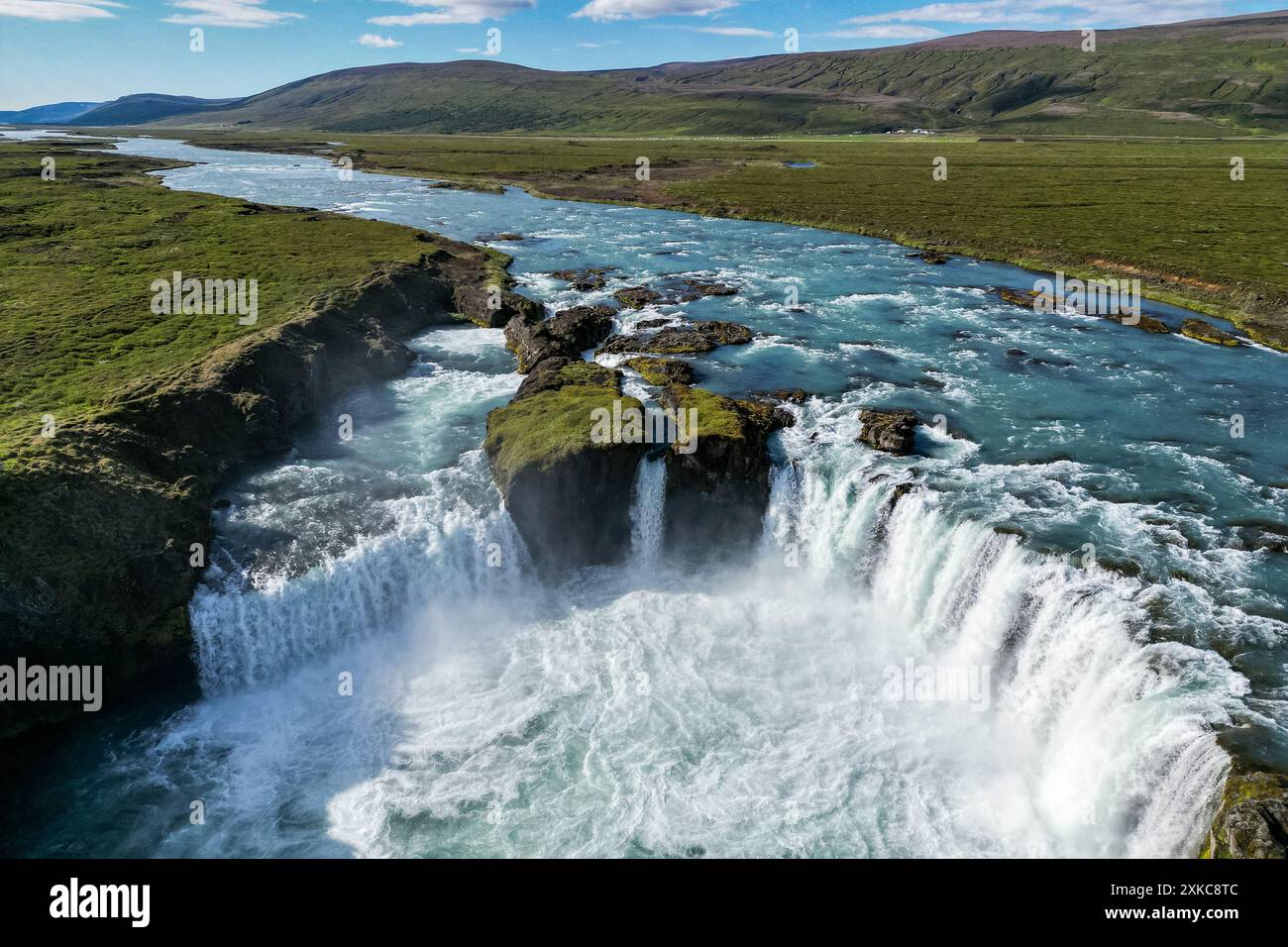 Dramatic aerial view powerful waterfall hi-res stock photography and ...