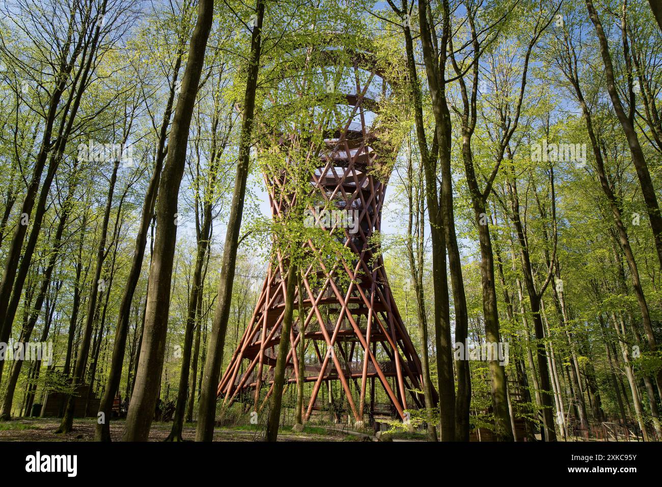 Gisselfeld Klosters Skove, Denmark - April 29, 2024: The spiraling ...
