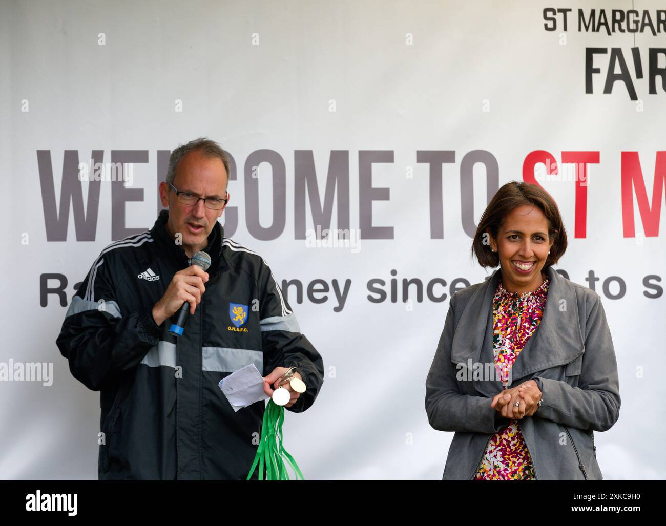 Liberal democrat MP Member of Parliament Munira Wilson giving prizes ...