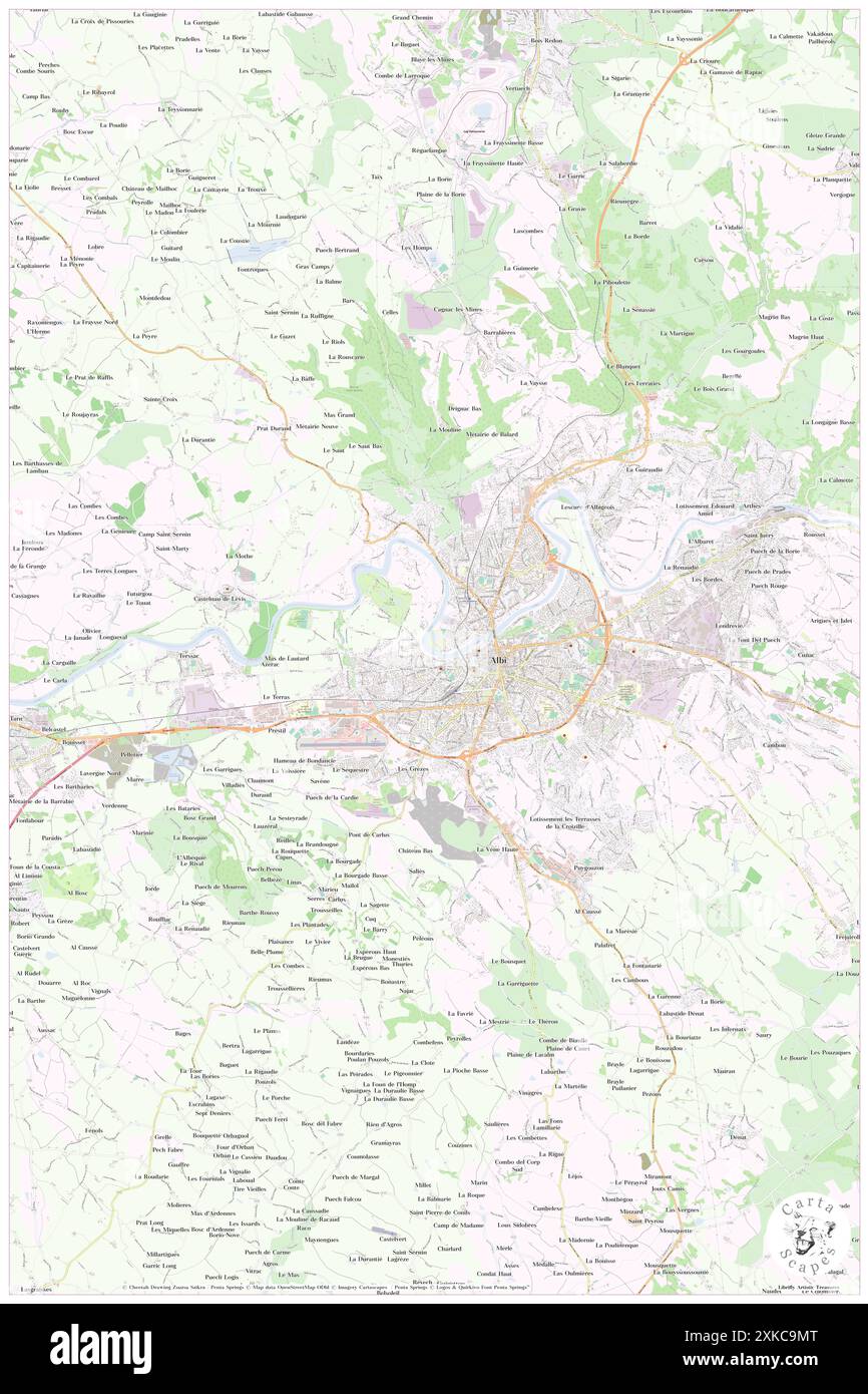 Map of albi Cut Out Stock Images & Pictures - Alamy