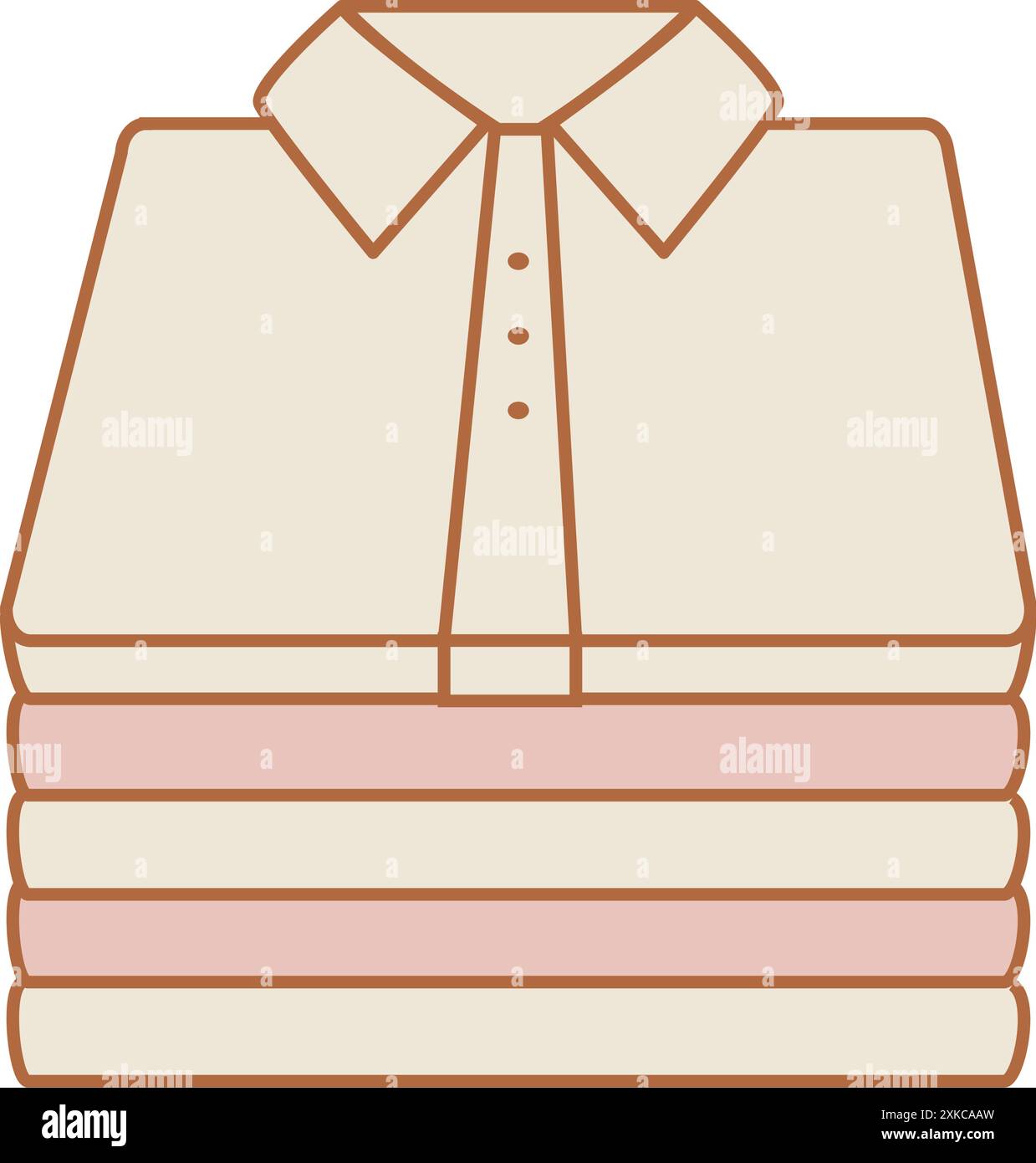 Stack of folded shirts linear icon. Vector Illustration Stock Vector ...