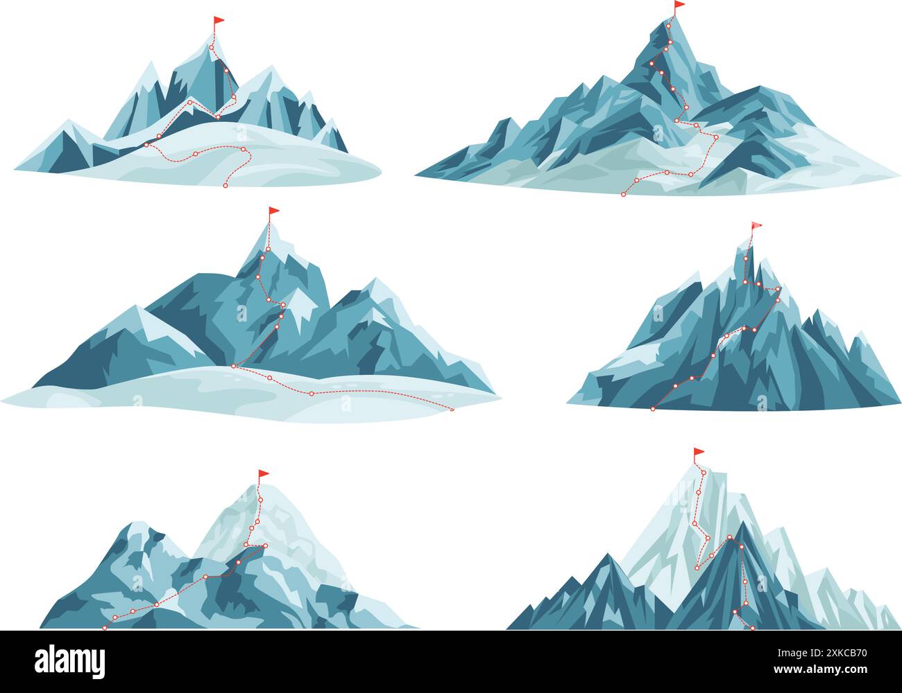 Mountain peak route. Successful summit climb mountains journey path ...