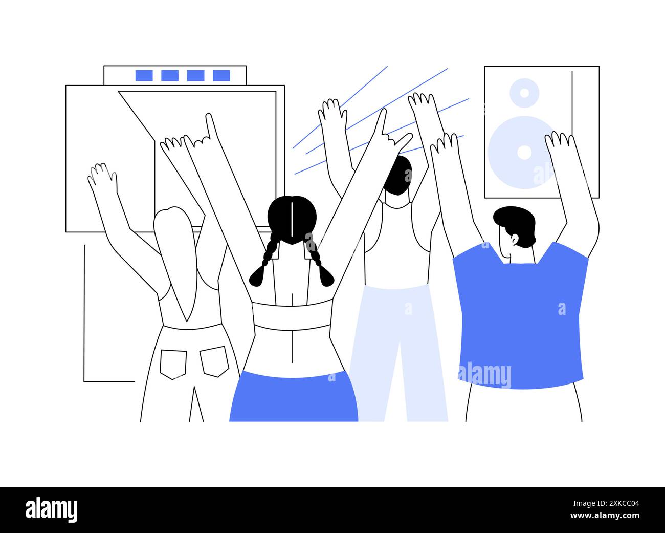 Live concert isolated cartoon vector illustrations Stock Vector Image ...