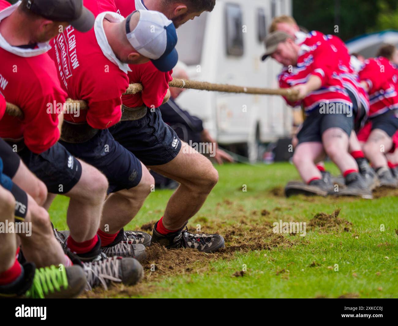 Stonehaven, Scotland - 21st Jul 2024: Tug of War competition at the ...
