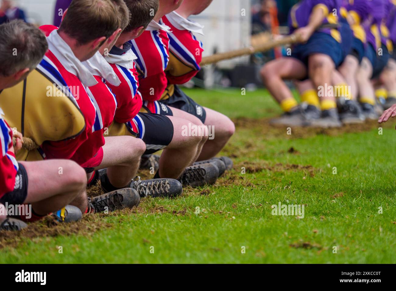 Stonehaven, Scotland - 21st Jul 2024: Tug of War competition at the ...