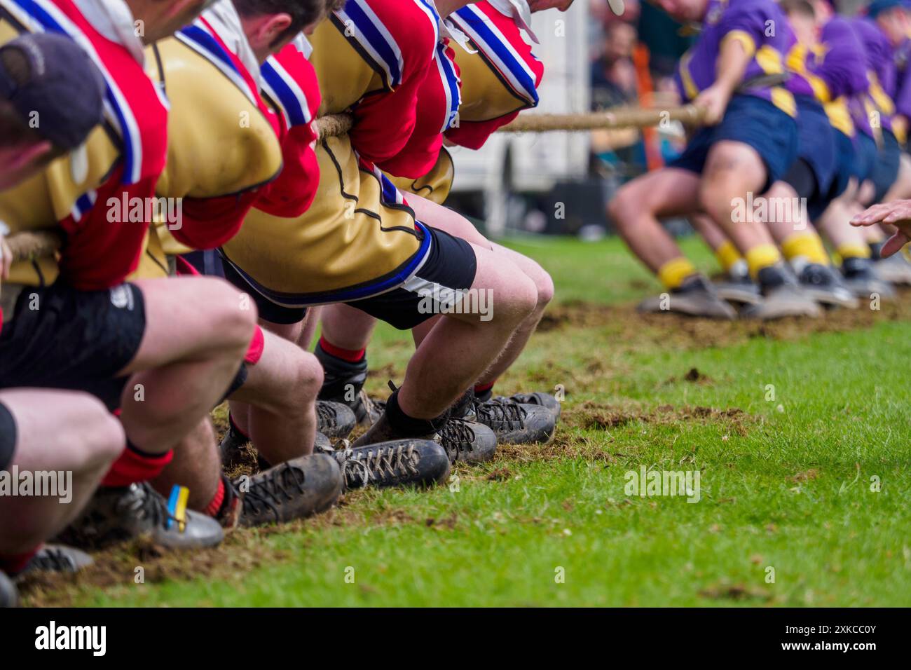Stonehaven, Scotland - 21st Jul 2024: Tug of War competition at the ...