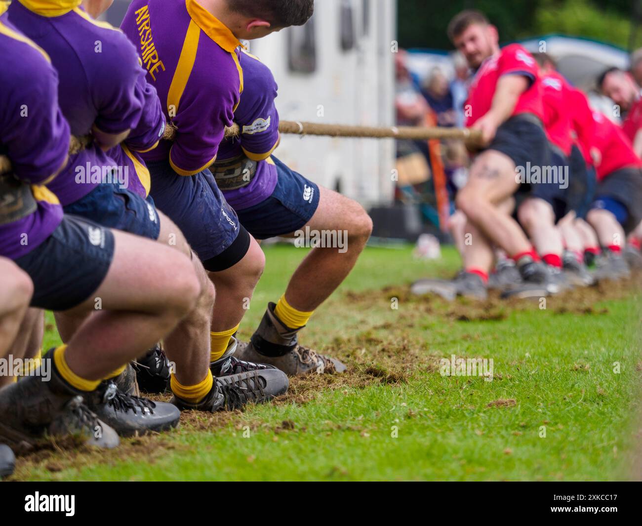 Stonehaven, Scotland - 21st Jul 2024: Tug of War competition at the ...
