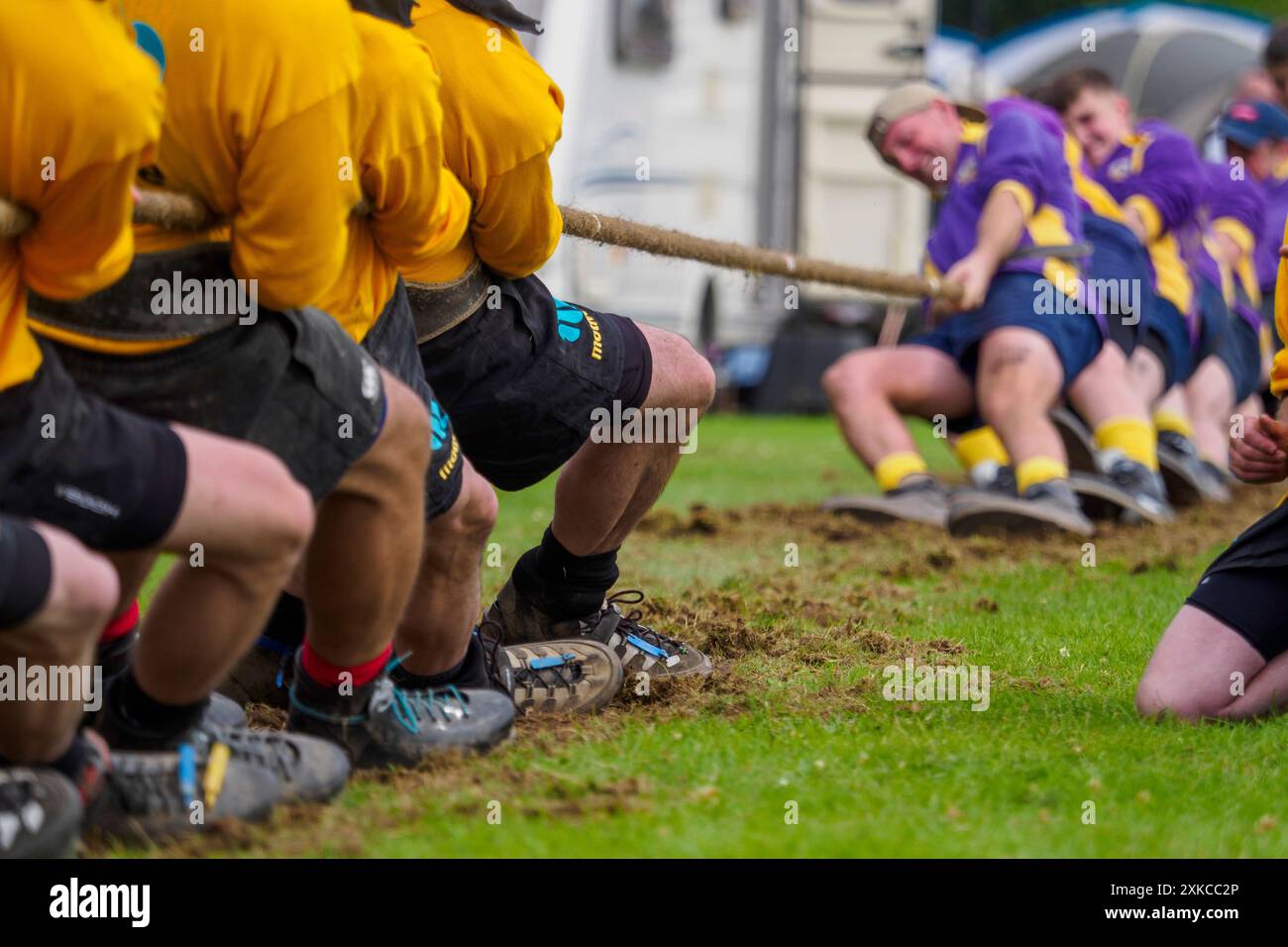 Stonehaven, Scotland - 21st Jul 2024: Tug of War competition at the ...