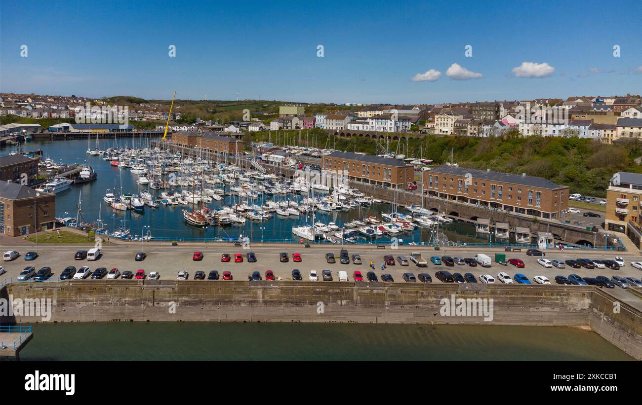 Aerial view of Milford Haven Marina Stock Photo - Alamy