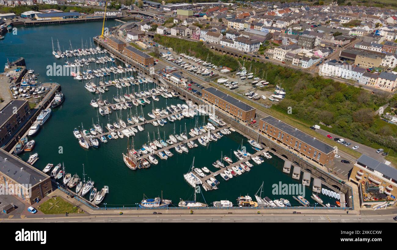 Aerial view of Milford Haven Marina Stock Photo - Alamy