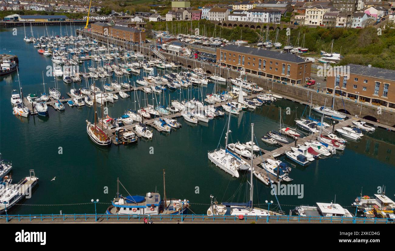 Aerial view of Milford Haven Marina Stock Photo - Alamy