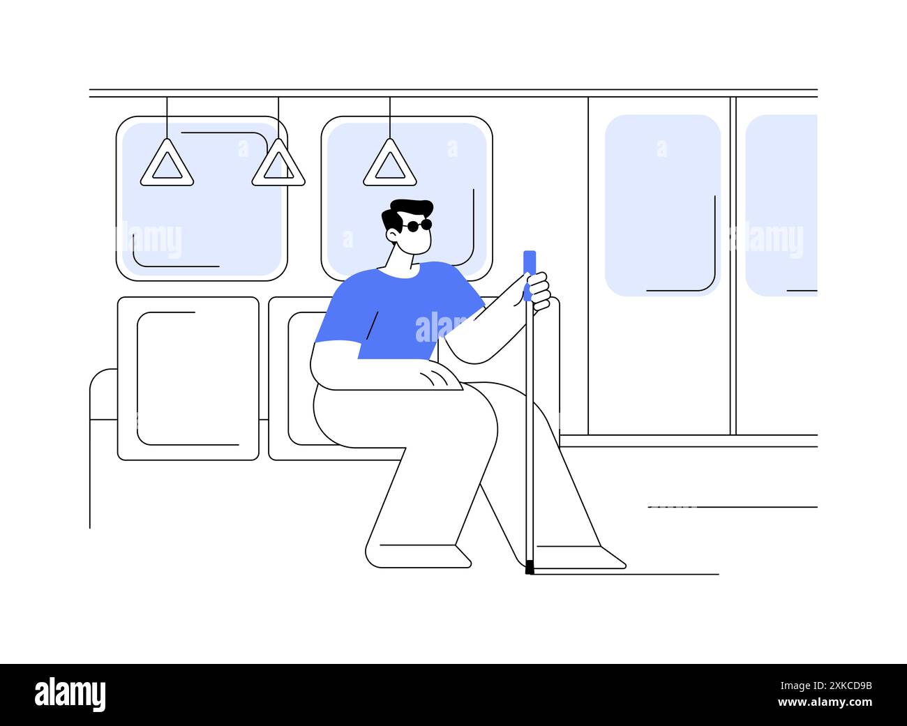 Going alone in the city isolated cartoon vector illustrations Stock ...