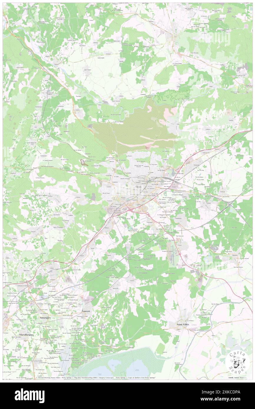Map of nimes Cut Out Stock Images & Pictures - Alamy